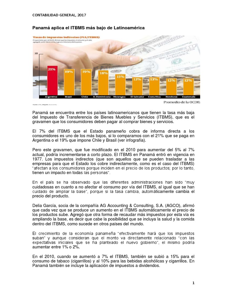 Panamá Aplica El ITBMS Más Bajo de Latinoamérica | PDF | Panamá | Impuestos