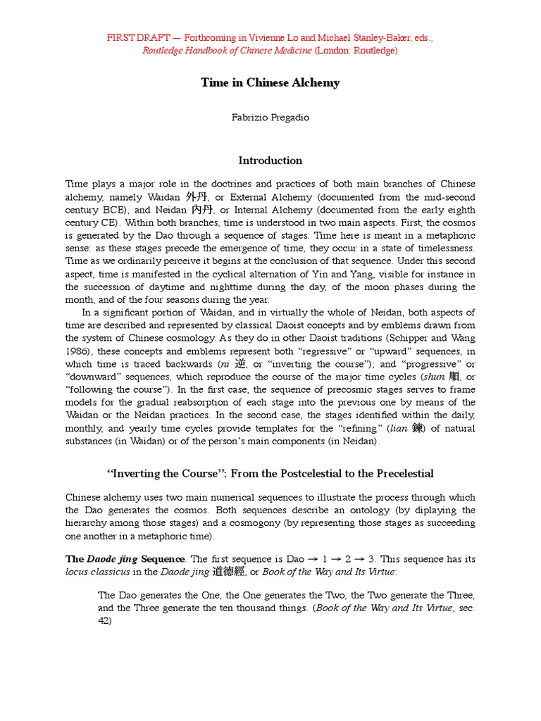 Time in Chinese Alchemy | PDF | Neidan | Alchemy