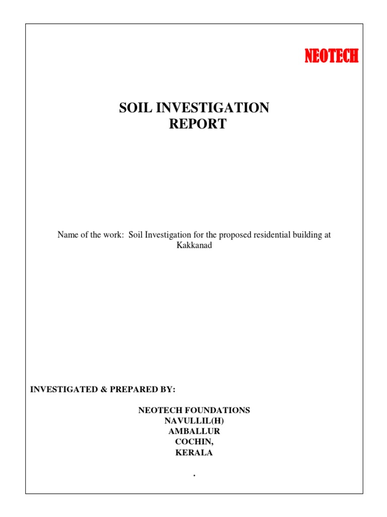 Soil Report | PDF | Natural Materials | Engineering