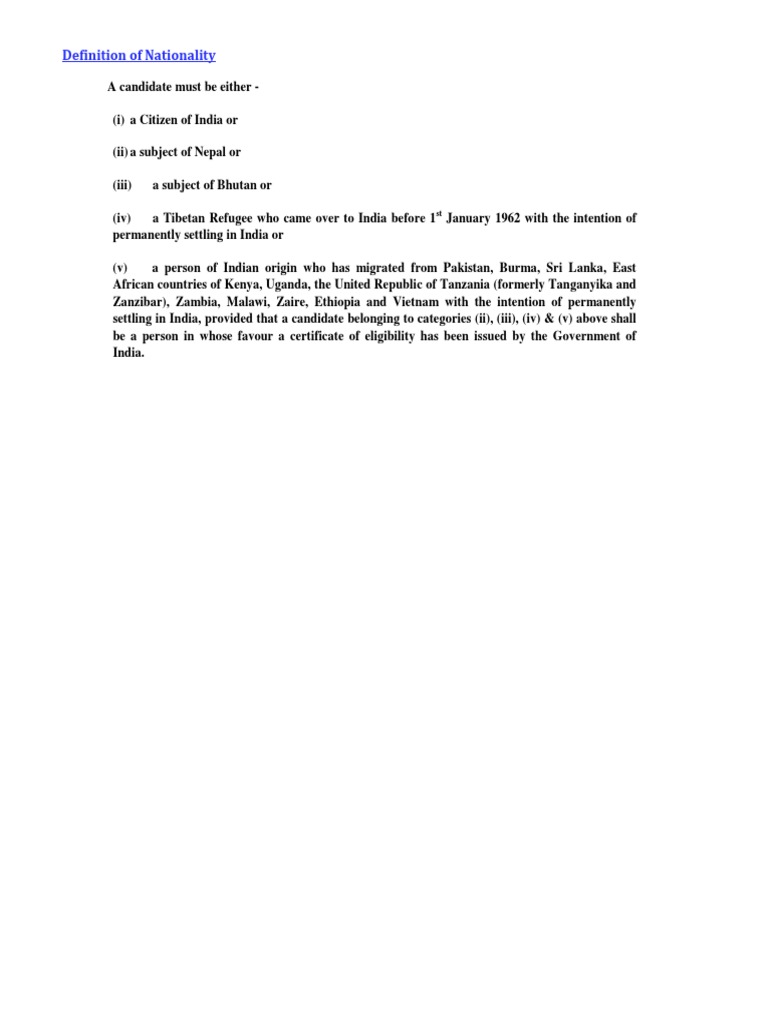 Definition of Nationality | PDF