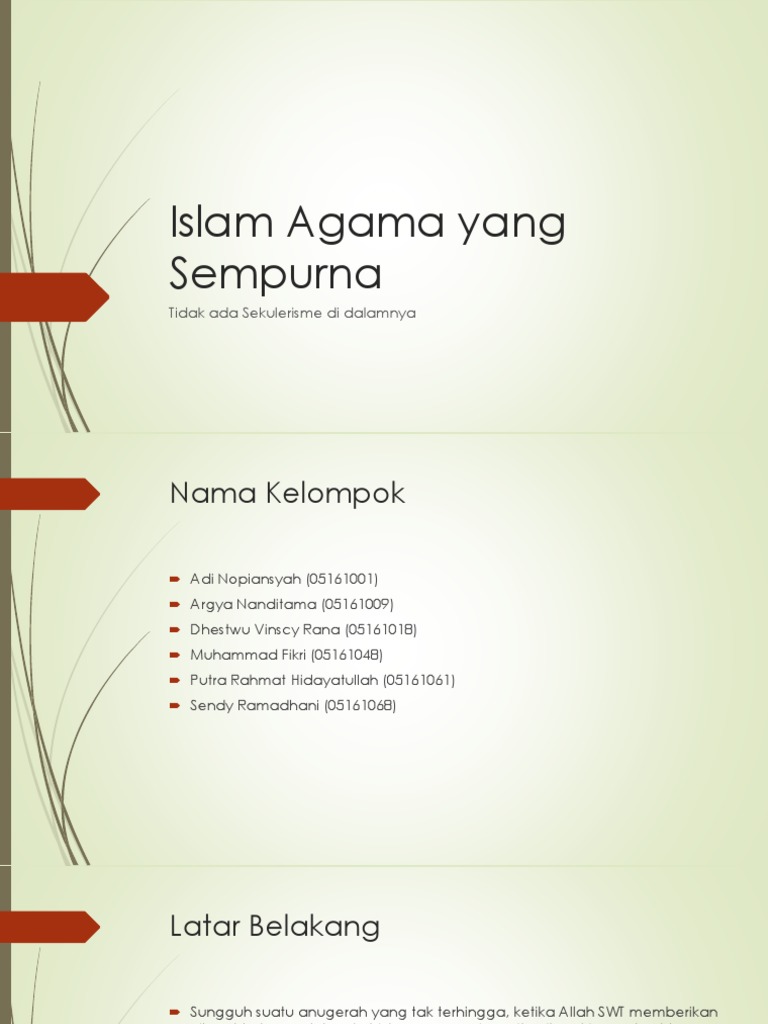 Islam Agama Yang Sempurna | PDF
