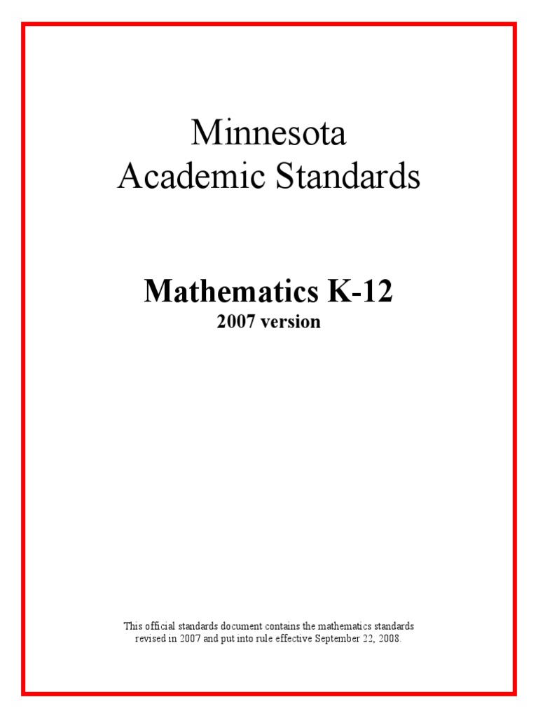 Mathematics Standards | PDF | Shape | Triangle