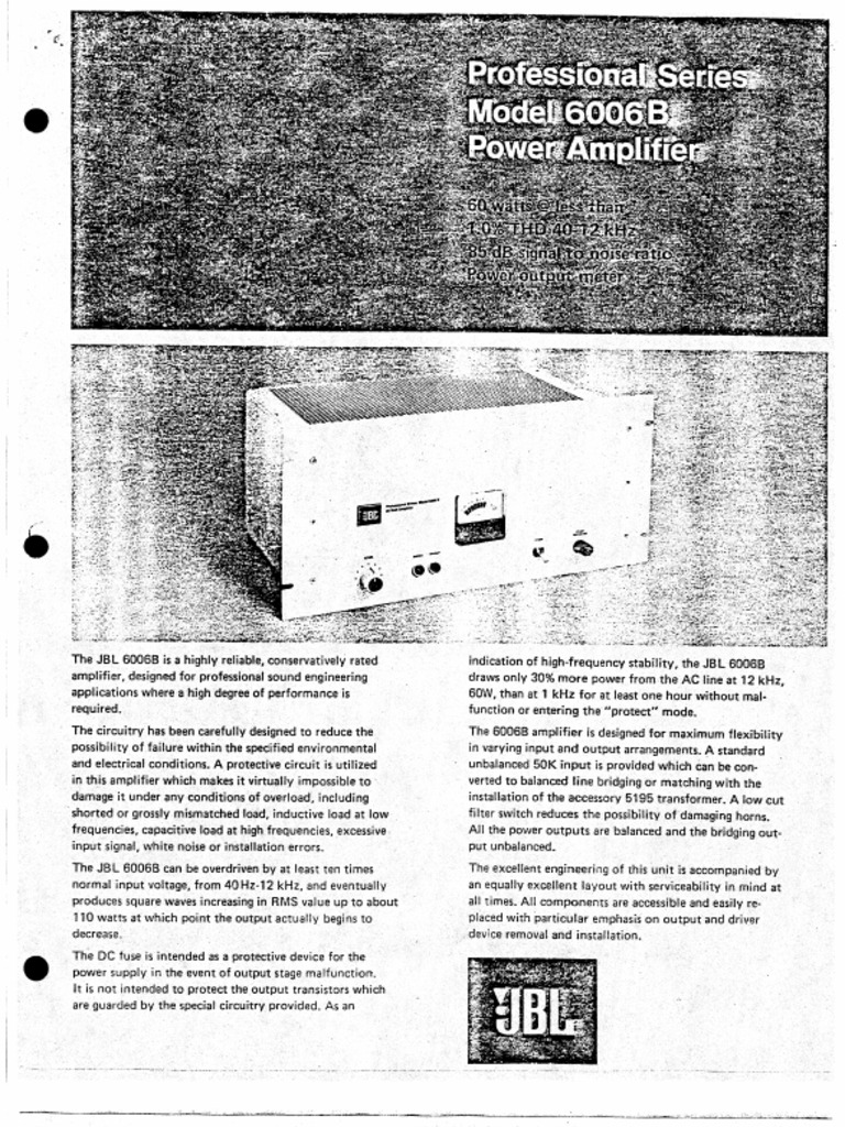 JBL 6006B | PDF