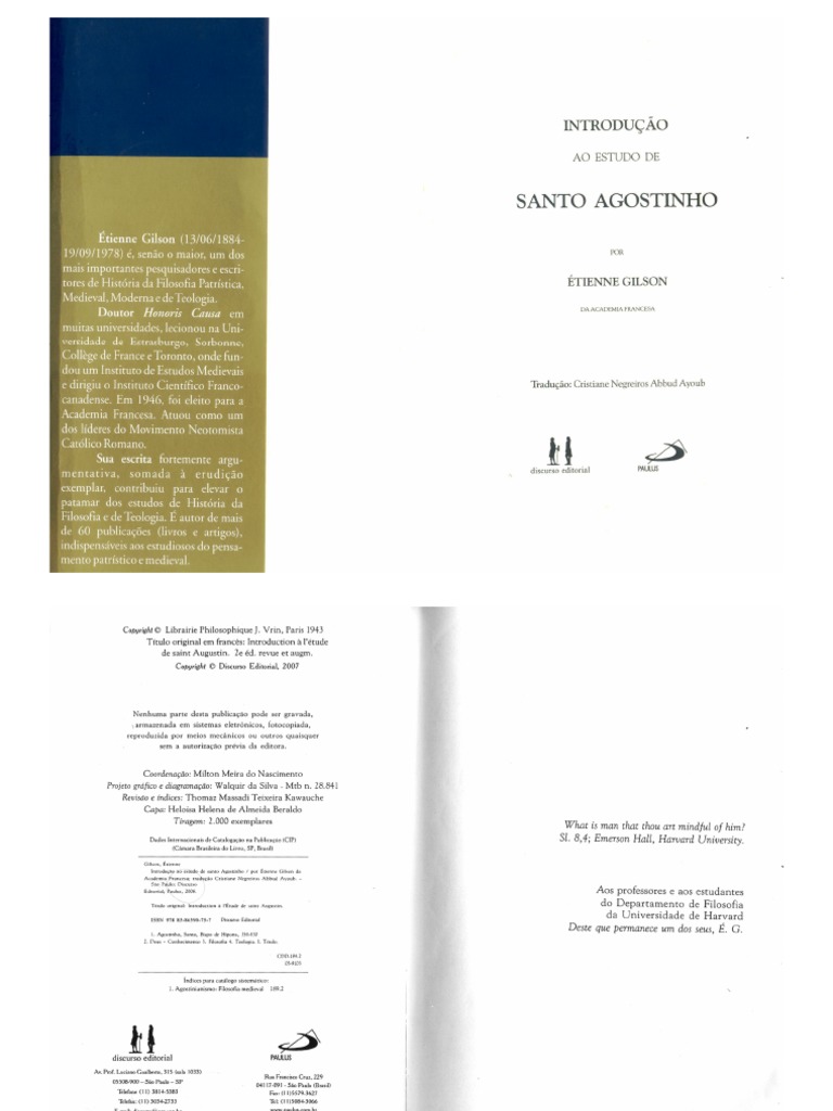 Introducao Ao Estudo de Santo Agostinho - Etienne Gilson | PDF