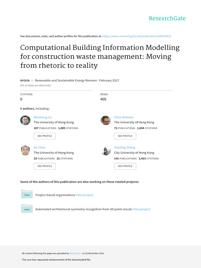 Bim For Waste MGT | PDF | Building Information Modeling | Databases