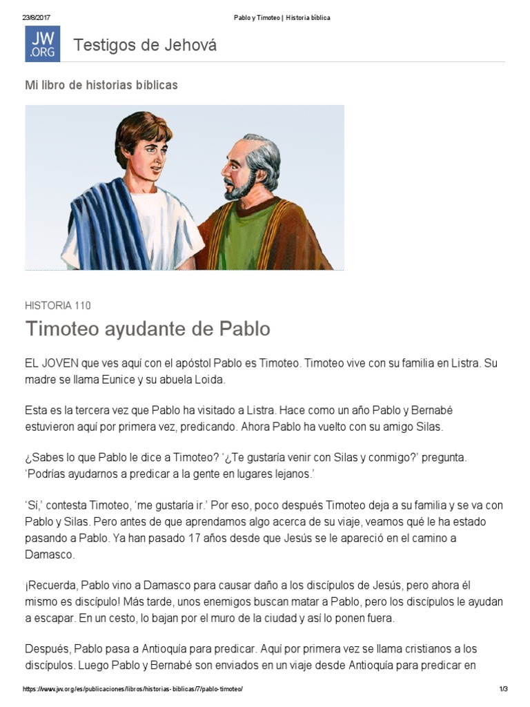 Pablo y Timoteo - Historia Bíblica | PDF | Pablo el apóstol | Bernabé