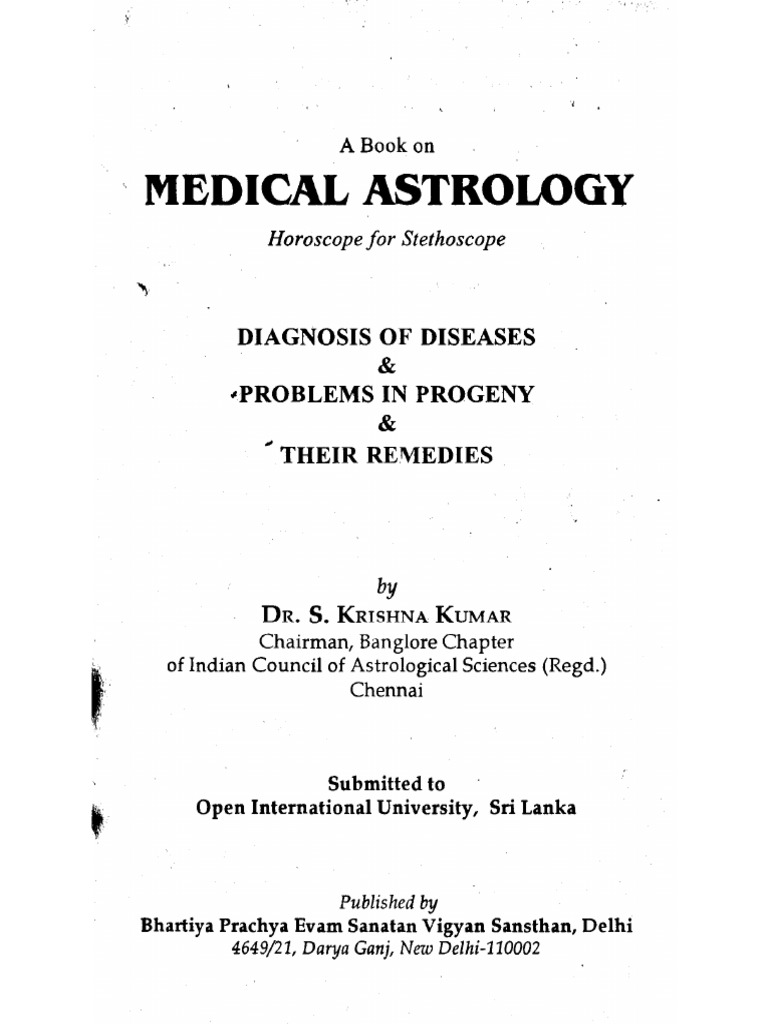 Medical Astro Diagnosis | PDF