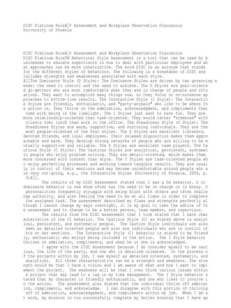 Disc Platinum Rule | PDF | Behavioural Sciences | Psychological Concepts