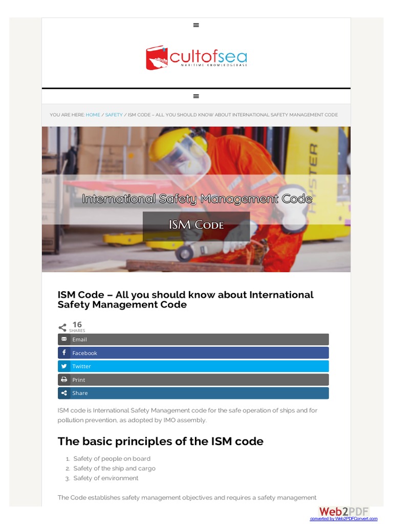 ISM Code - All You Should Know About International Safety Management ...