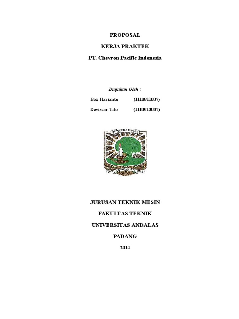 Contoh Proposal Kerja Praktek | PDF