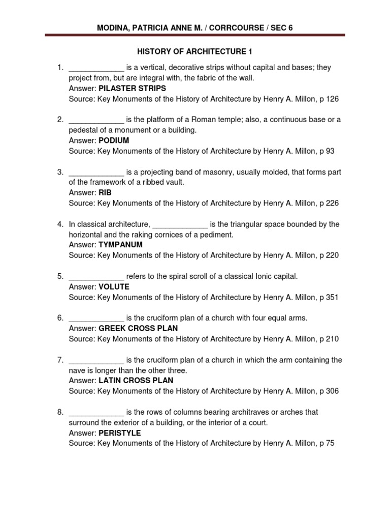 History of Architecture 1 | PDF | Architectural Elements ...