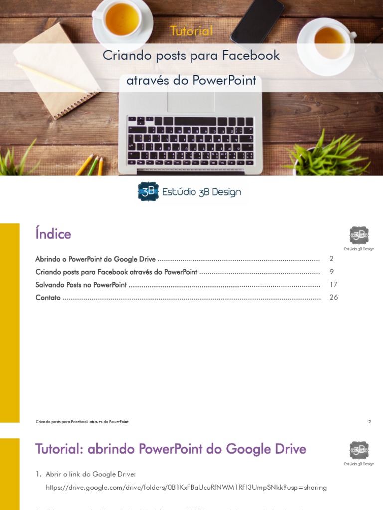 Posts para Facebook com PowerPoint | PDF | Facebook | Google
