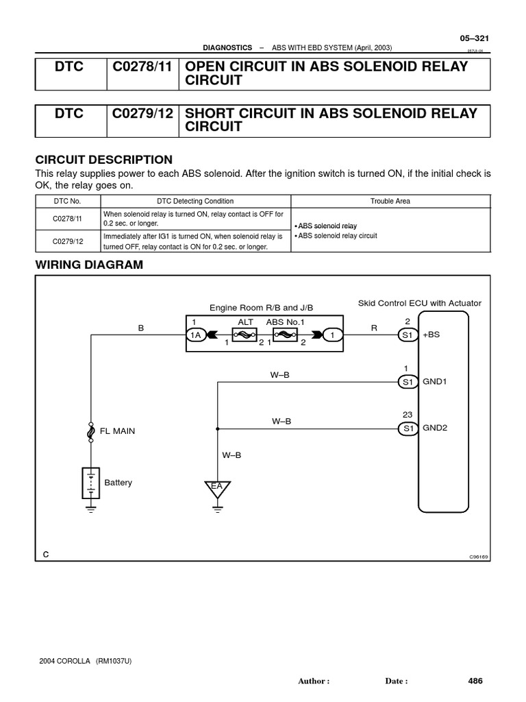 Diagnosing ABS Solenoid Relay Issues | PDF | Relay | Anti Lock Braking ...