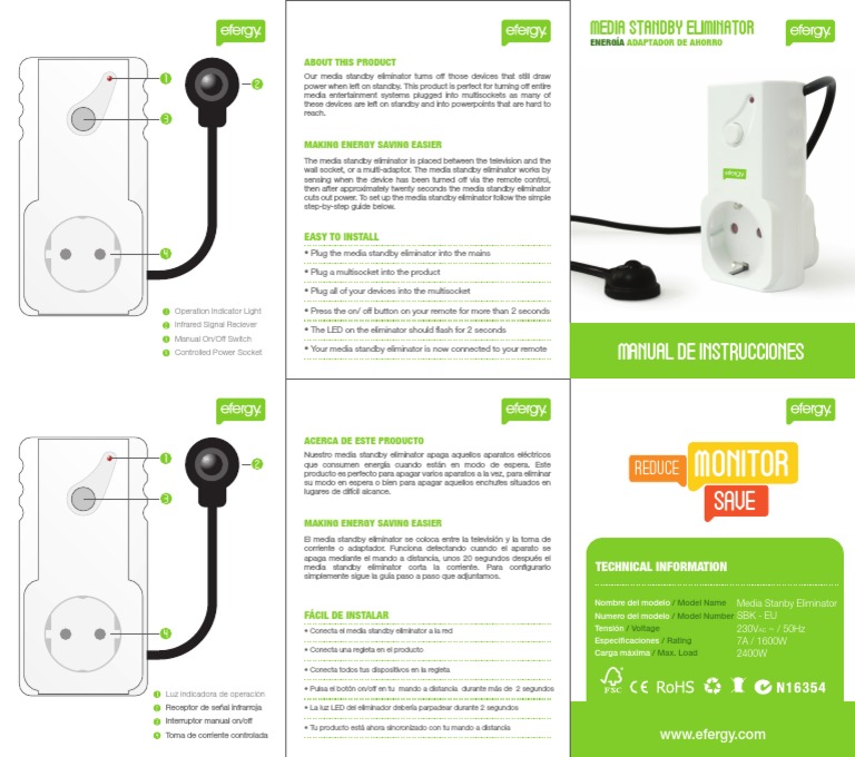 Manual Uso Stanbay Energy | PDF | Remote Control | Electricity