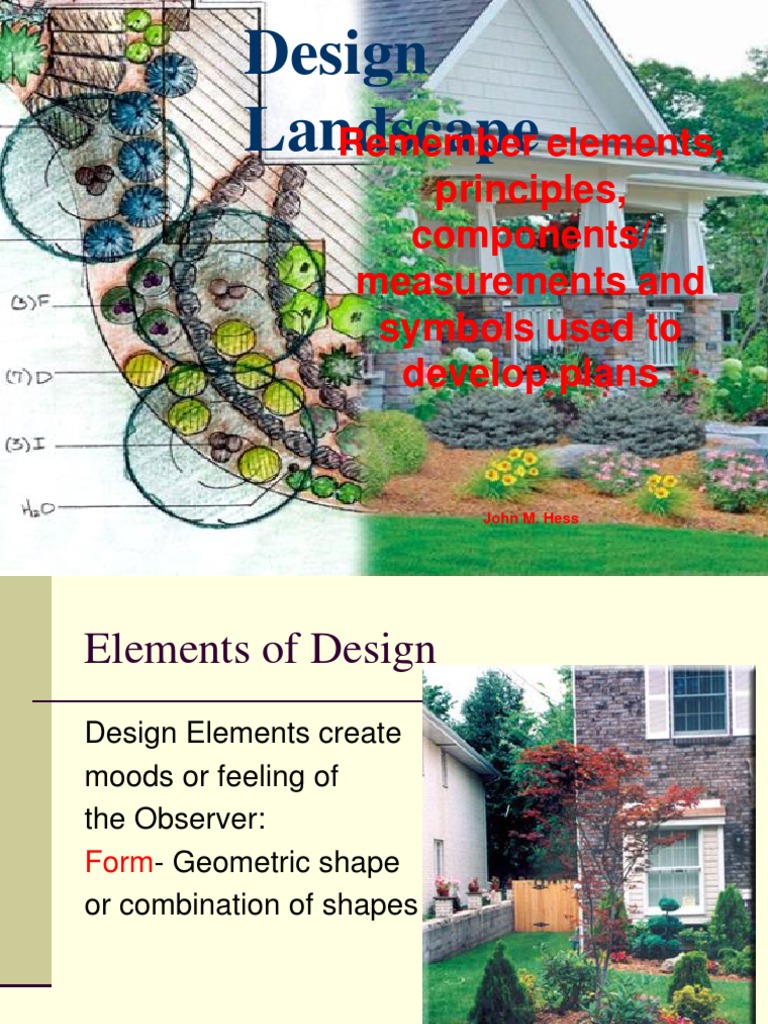 Design Landscape: Remember Elements, Principles, Components ...