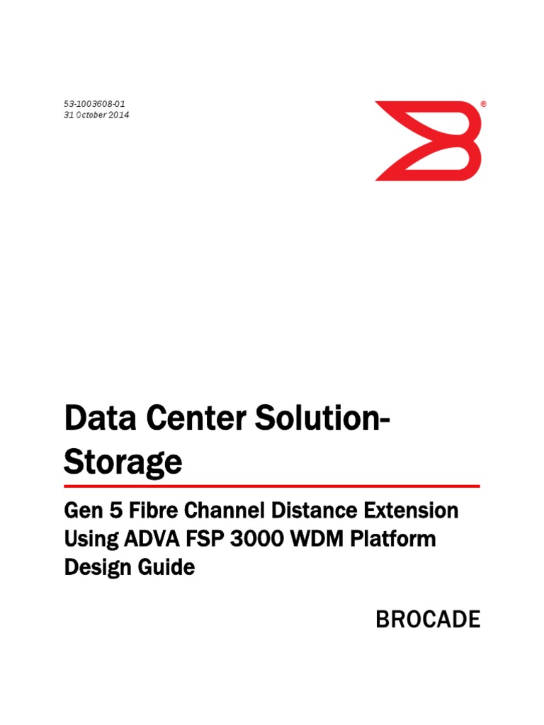 Brocade Data Center Storage SDG | PDF | Wavelength Division ...