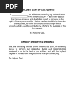 Program Flow of The INTRAMURAL DAYS 2014 | PDF | Leisure