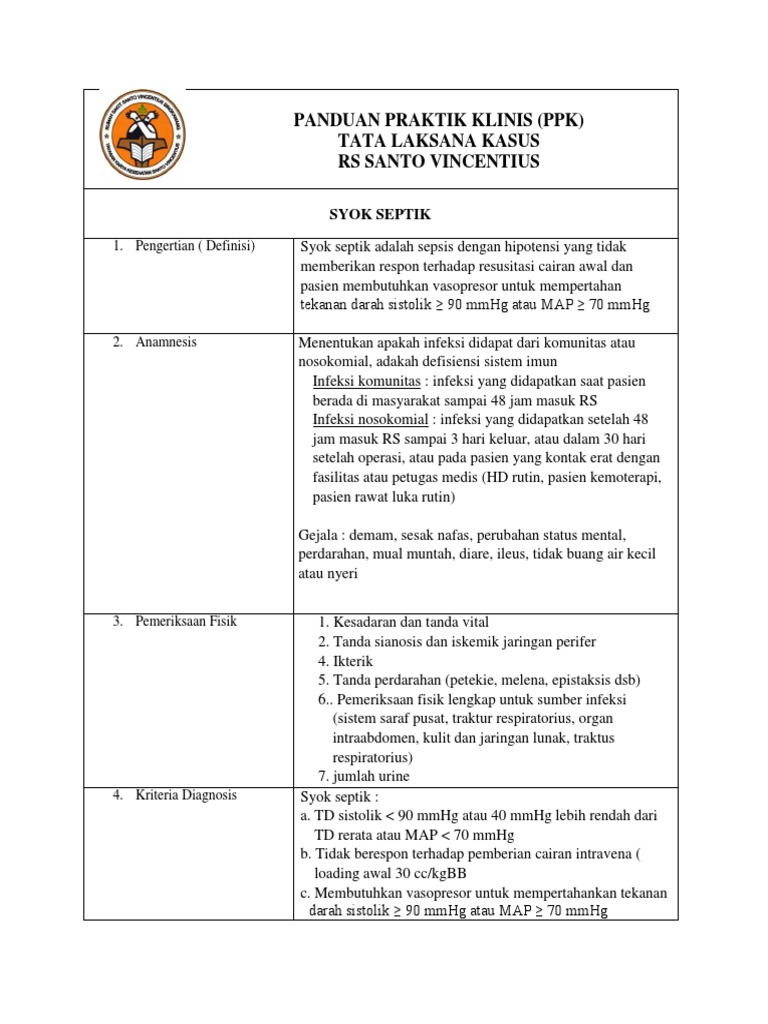PPK Syok Septik | PDF