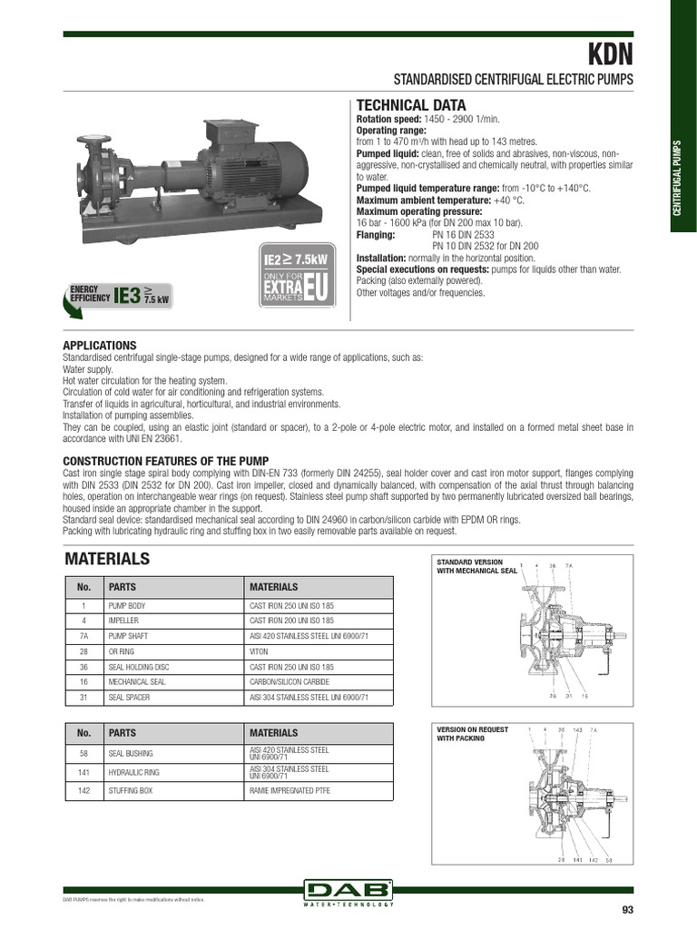 Cat14 KDN Eng | PDF | Pump | Materials