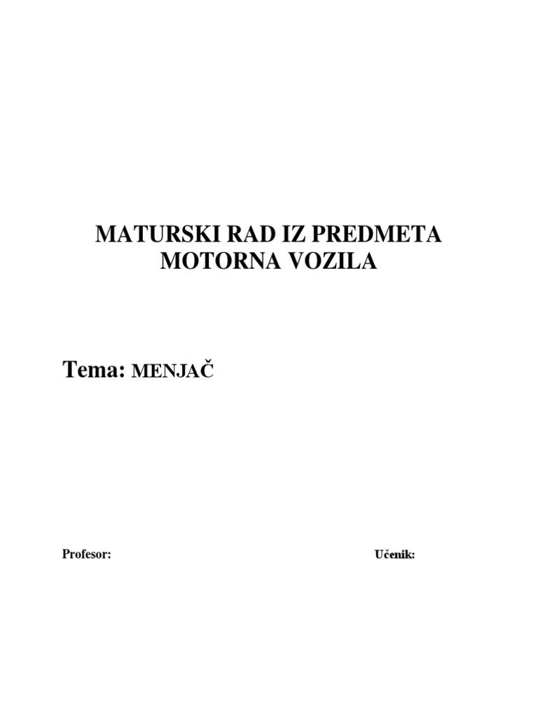 Maturski Rad | PDF