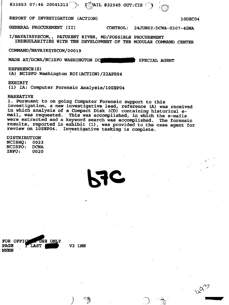 NCIS FOIA 5720 F07-0028 P 493-600 | PDF