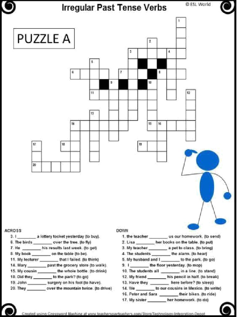 Irregular Verbs Puzzle | PDF