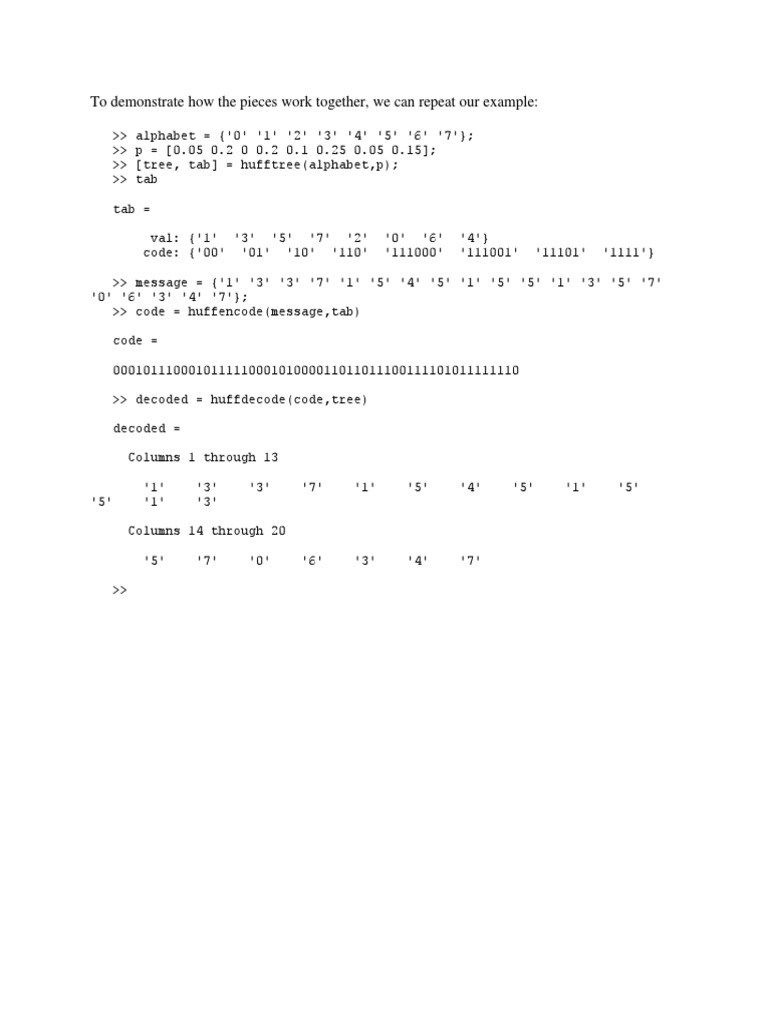 Huffman Coding Example and Implementation | PDF | Teaching Methods ...