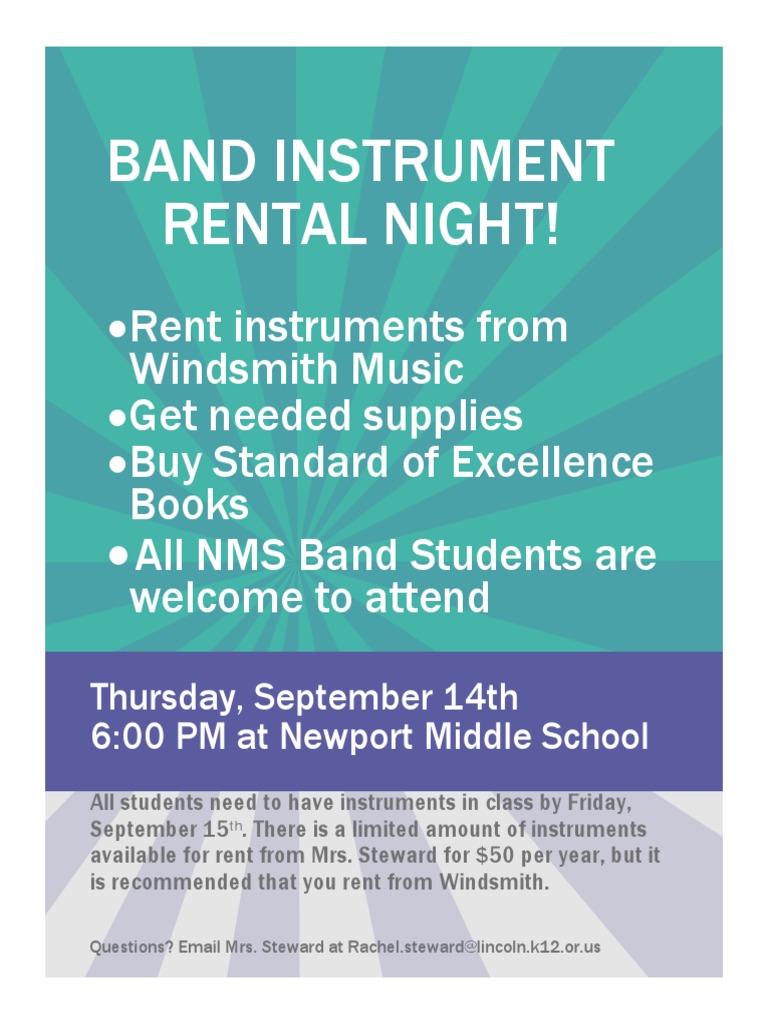 Band Rental Night Flyer PDF | PDF