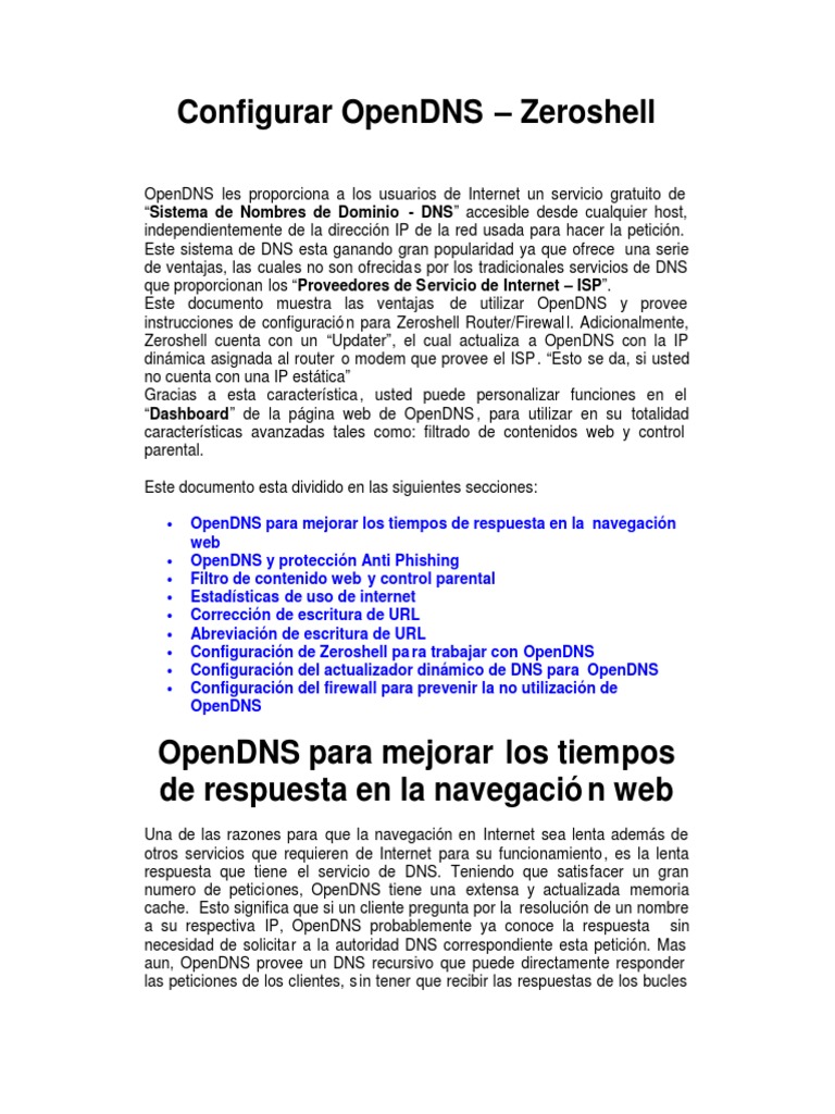 Configurar Opendns PDF | PDF
