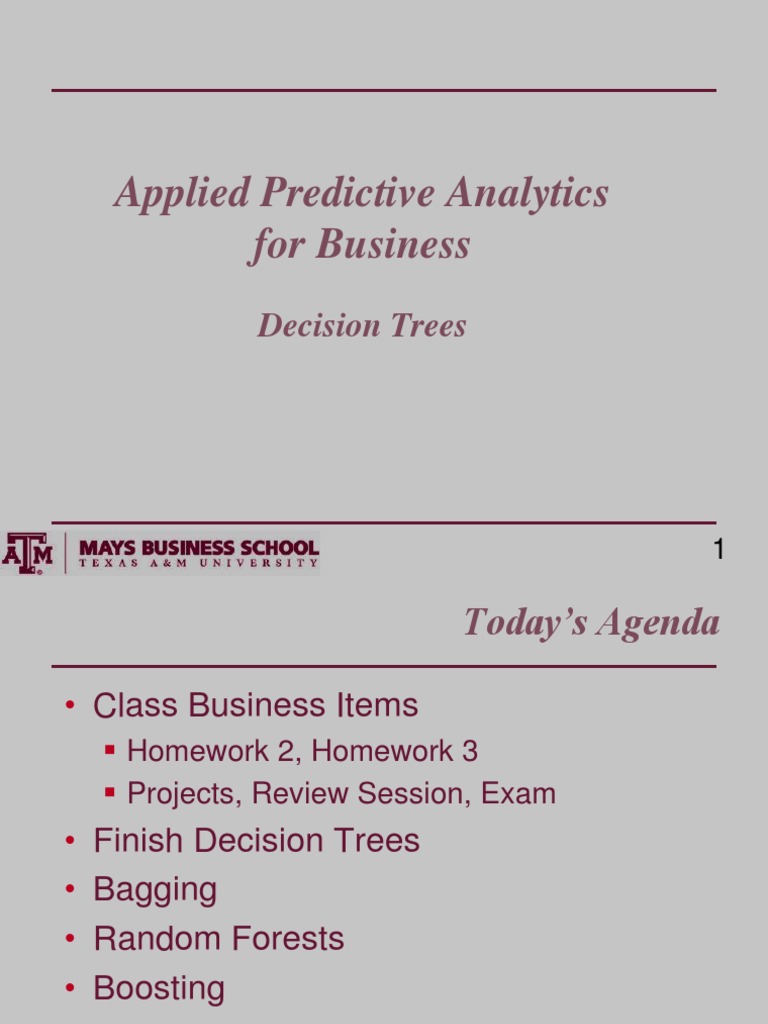 Applied Predictive Analytics For Business: Decision Trees | PDF ... Applied Predictive Analytics For Business: Decision Trees | PDF ...