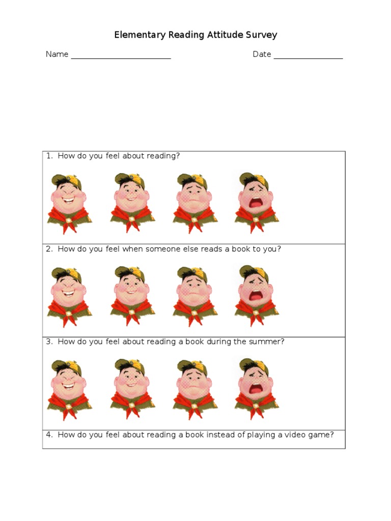 Elementary Reading Attitude Survey | PDF