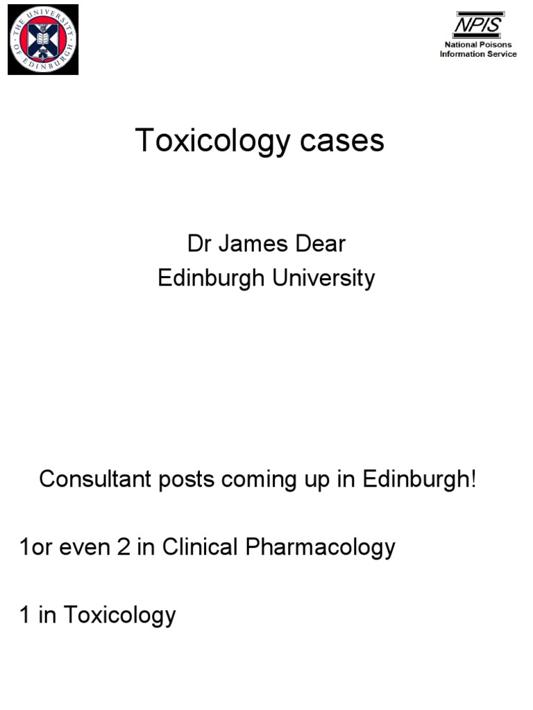 Toxicology Cases | Download Free PDF | Medical Specialties | Clinical ...