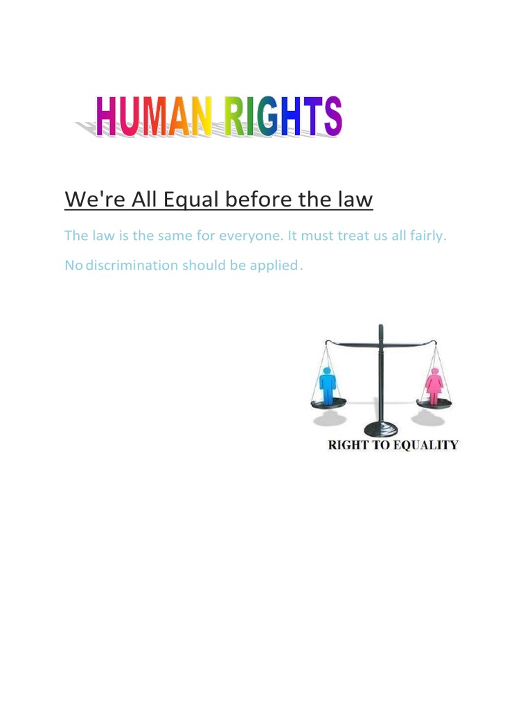 We're All Equal Before The Law | PDF
