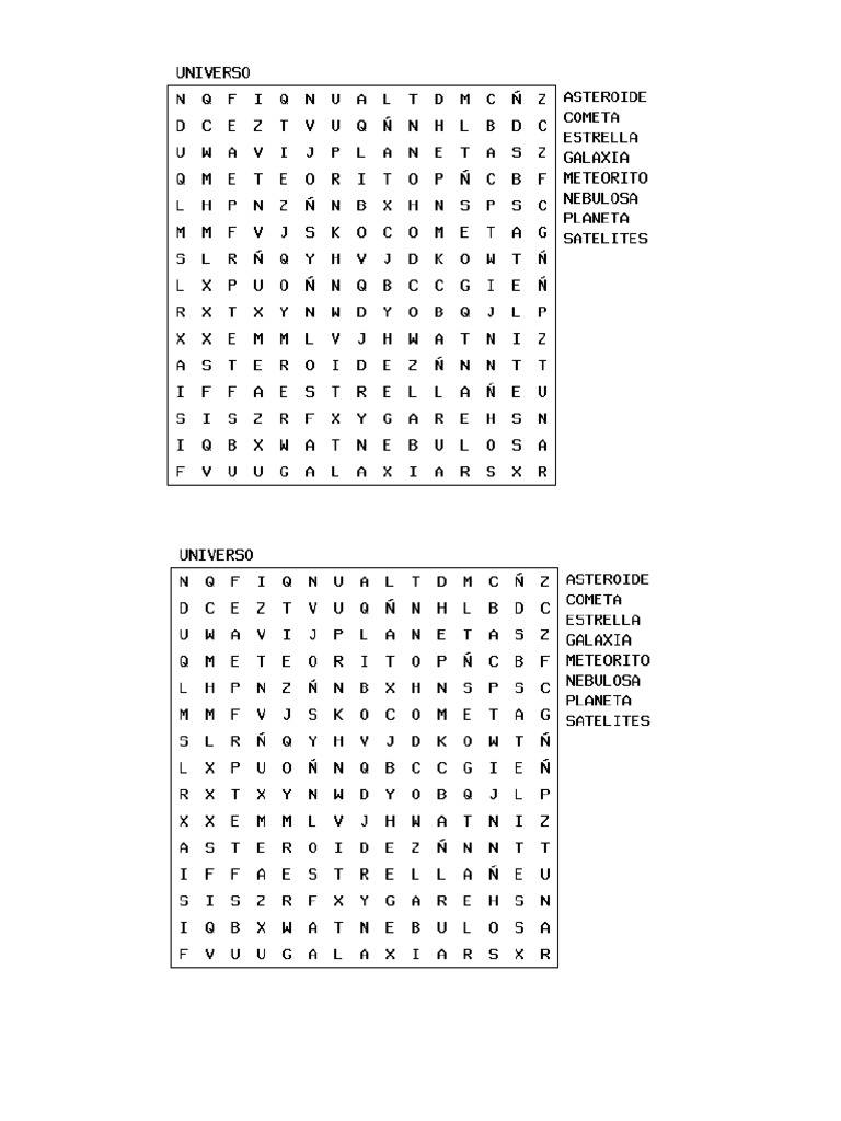 Sopa de Letra El Universo | PDF