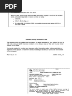 Car Insurance Policy | PDF | Insurance | Transport