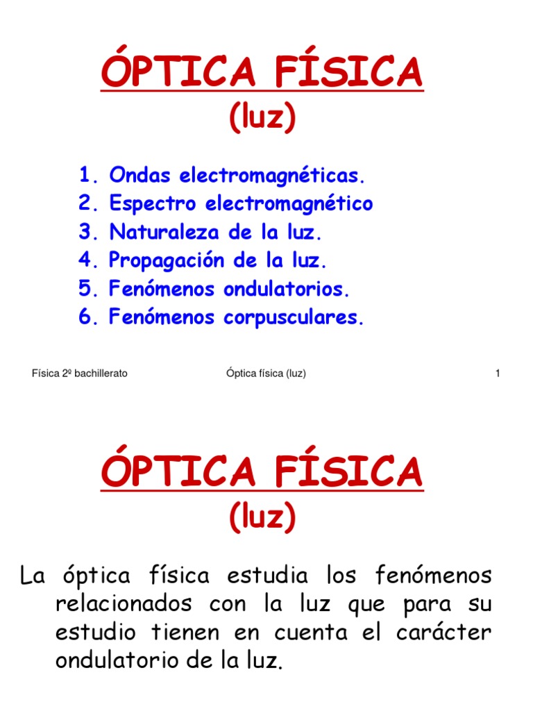 8 Optica Fisica PDF | PDF | Ligero | Refracción