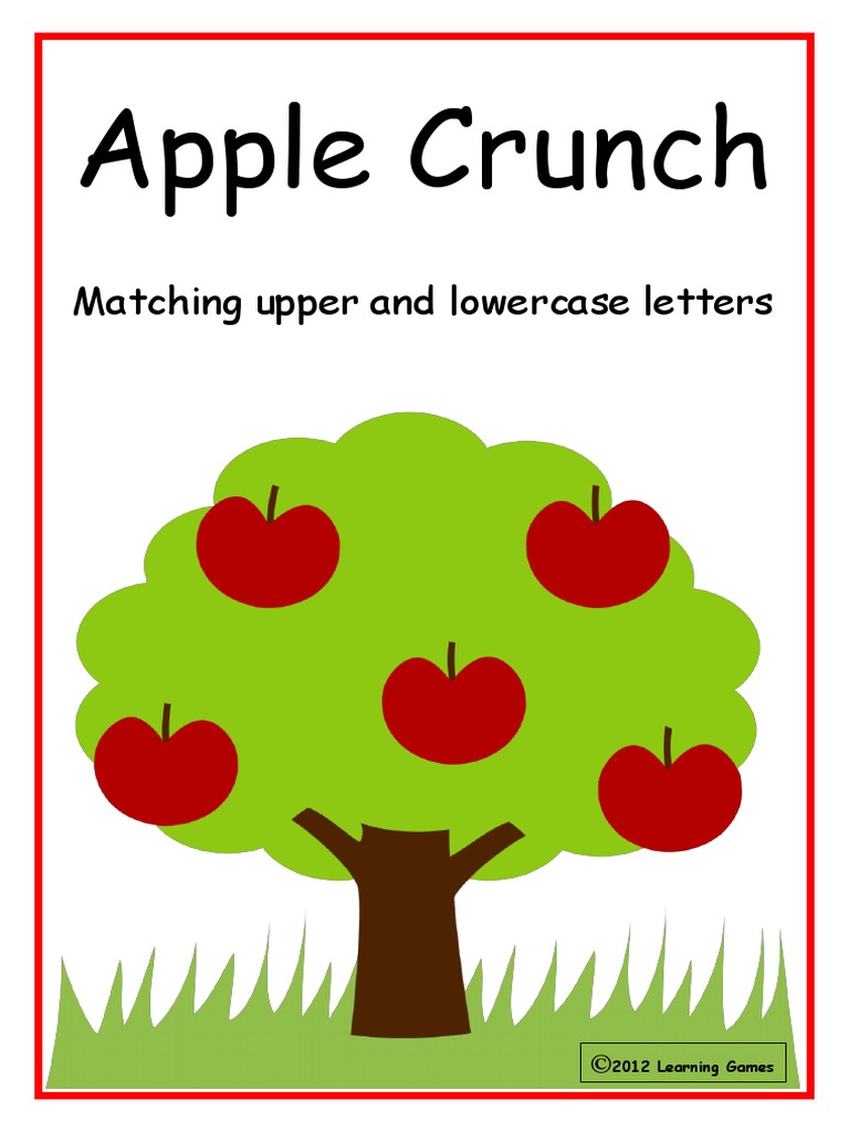Apple Crunch: Matching Upper and Lowercase Letters | PDF