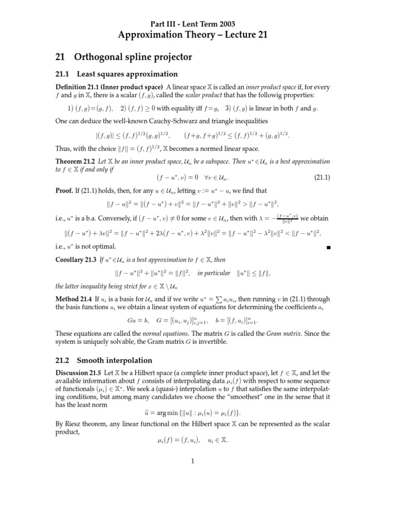 Lect 21 | PDF | Hilbert Space | Basis (Linear Algebra)