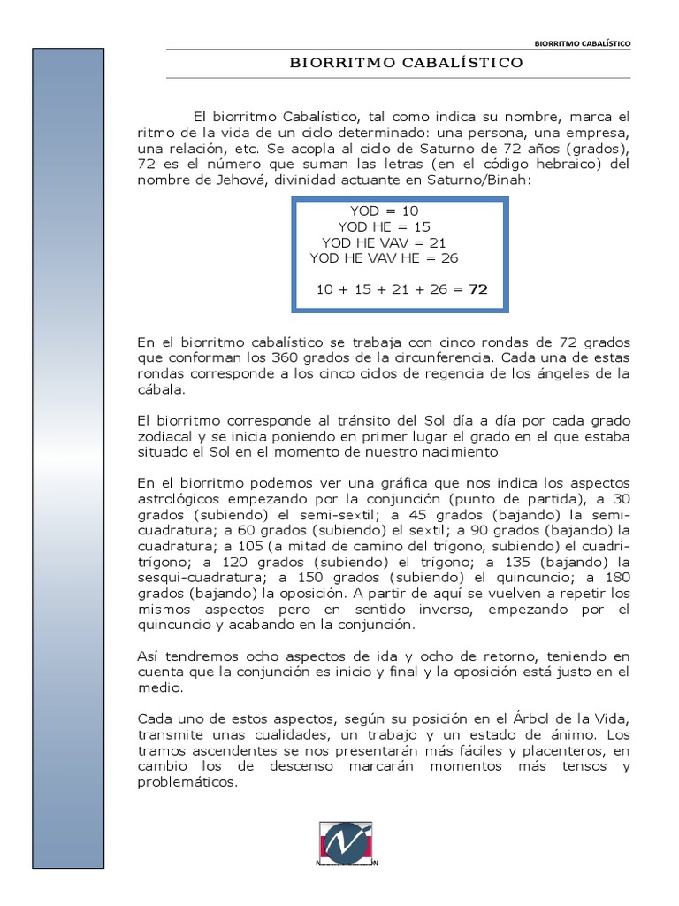 Biorritmos | PDF | Kábala | Science