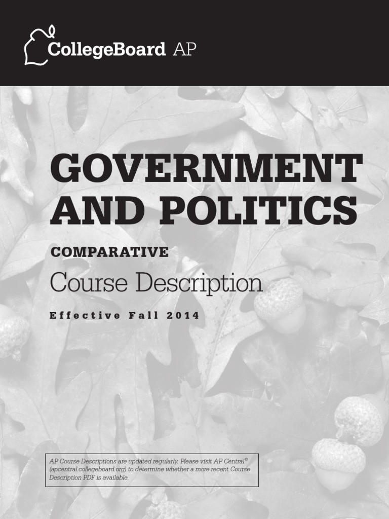 AP Comparative Government and Politics Course Description | Advanced ...