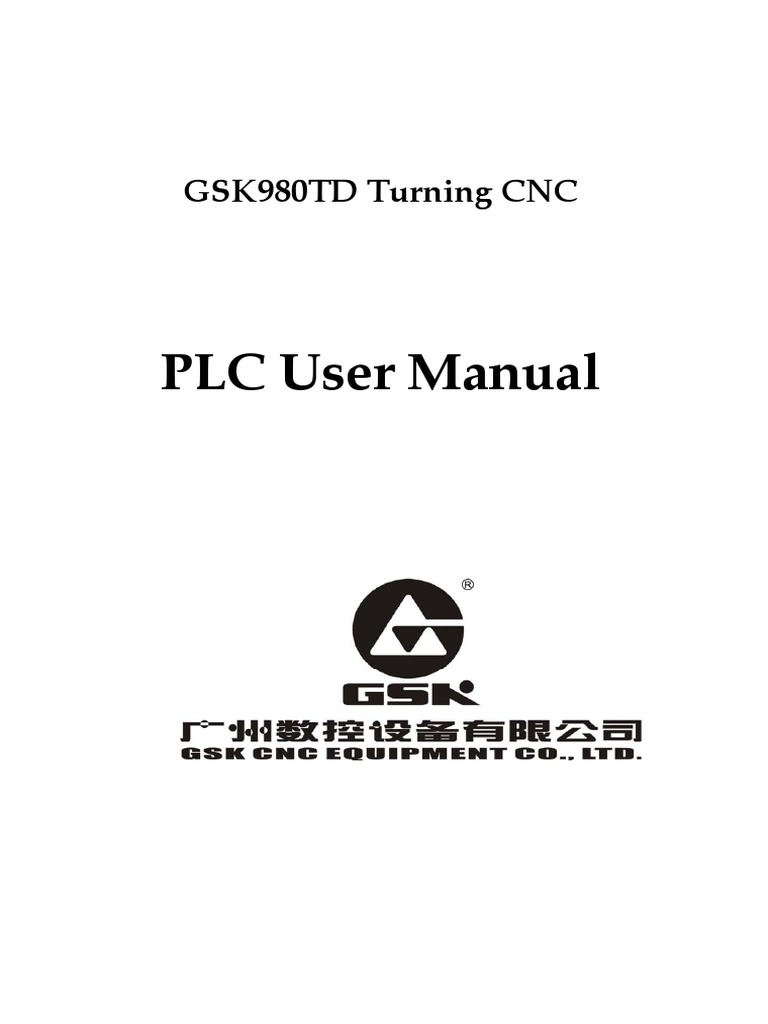 PLC User Manual: GSK980TD Turning CNC | PDF | Programmable Logic Controller | Subroutine