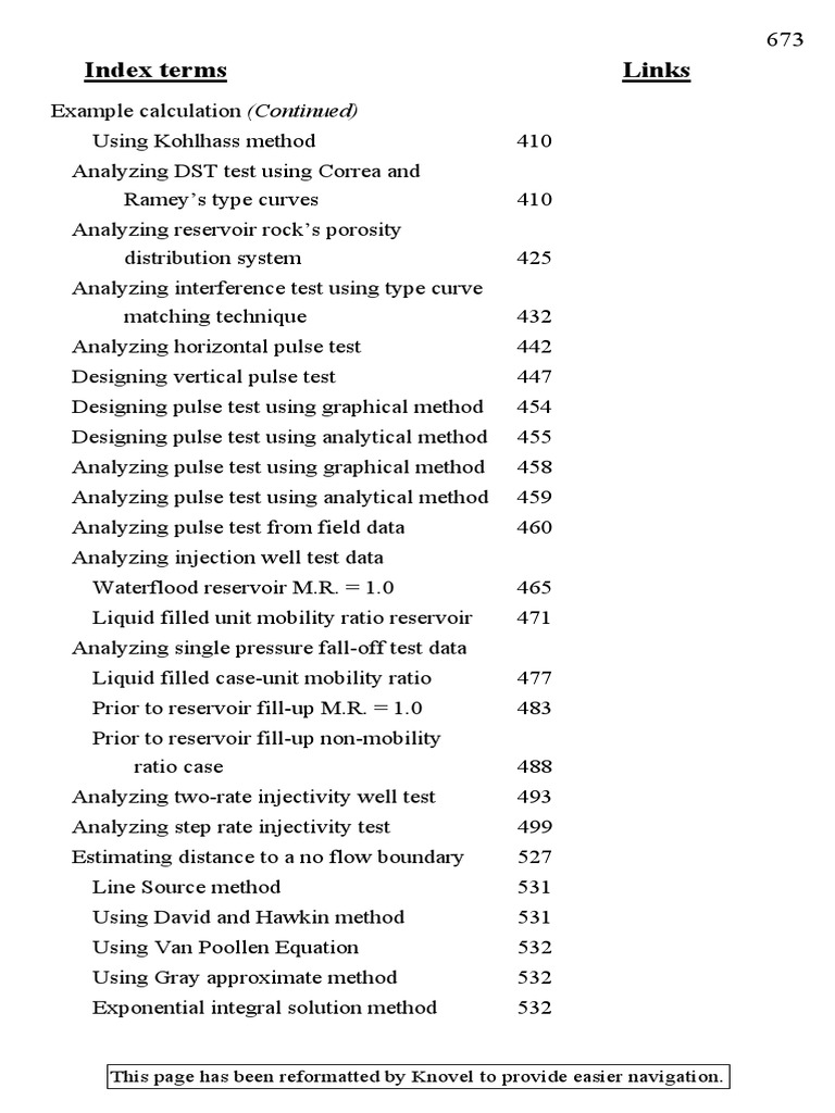 Analysis of Well Testing Methods, Calculations, and Applications for ...