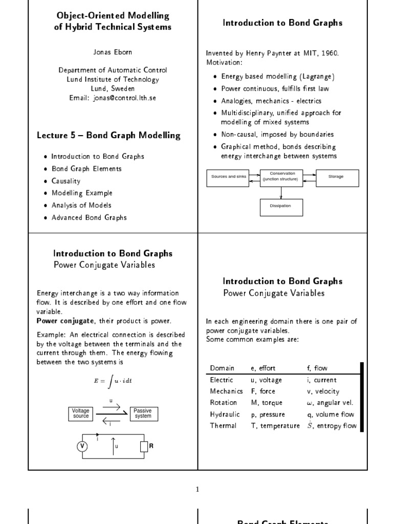 Introduction To Bond Graphs | PDF | Electrical Network | Mechanics