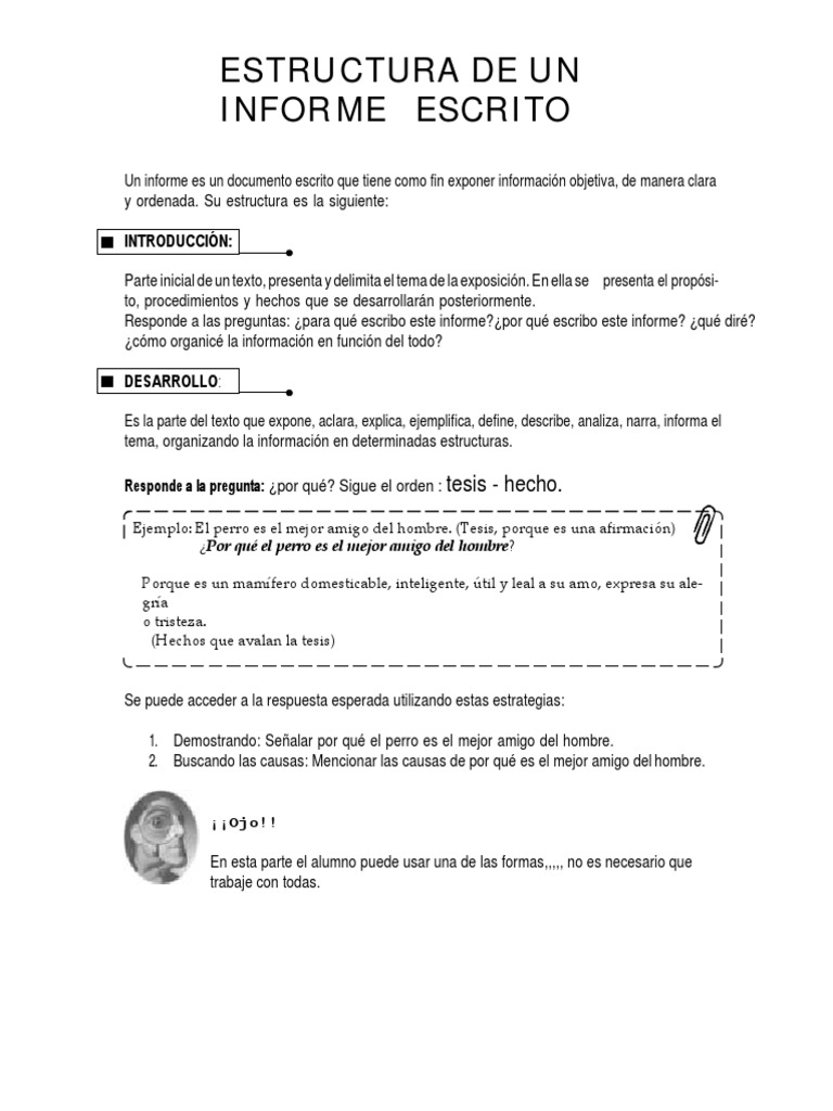 Estructura de Un Informe Escrito | PDF