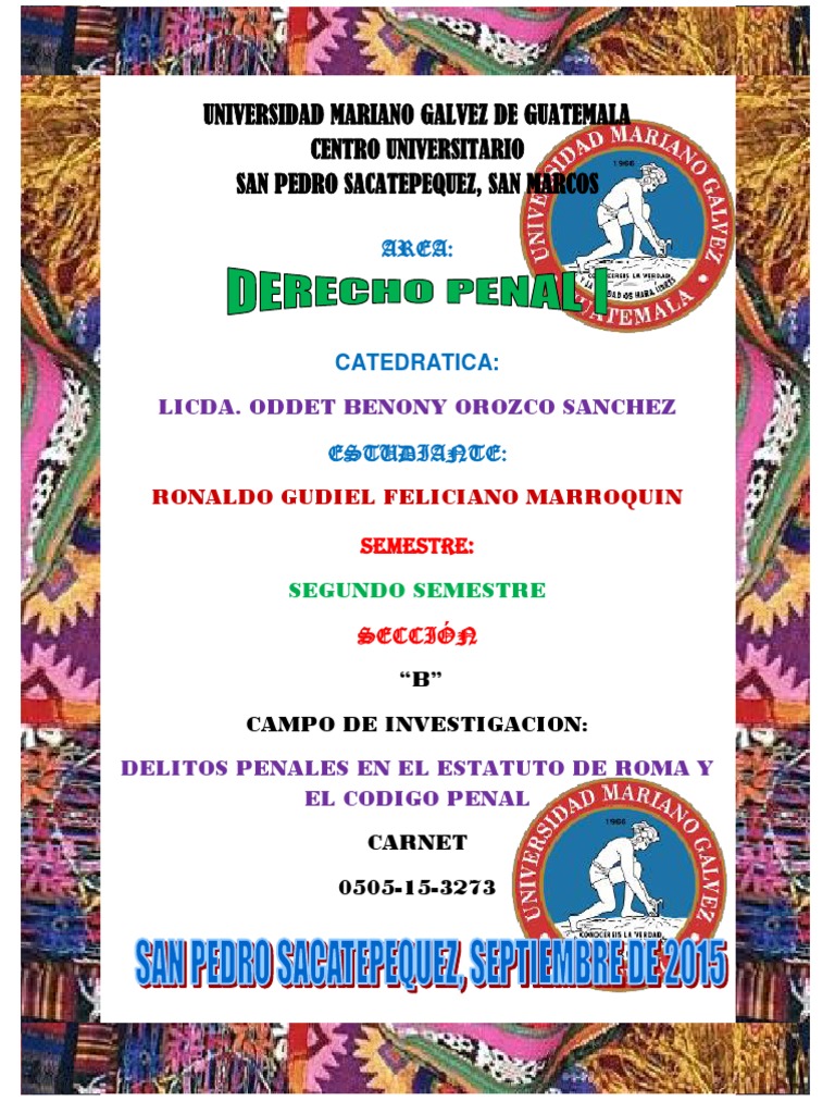 Estatuto de Roma y Codigo Penal | PDF | Corte Criminal Internacional ...