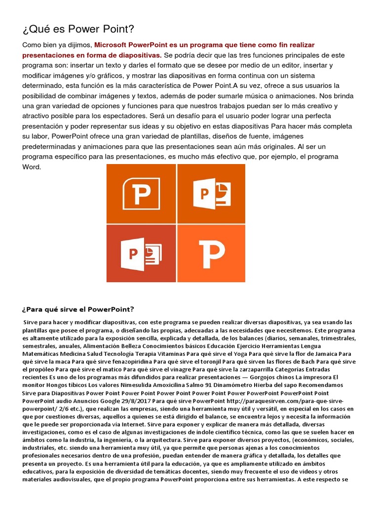 Qué Es Power Point | PDF | Microsoft PowerPoint | Software