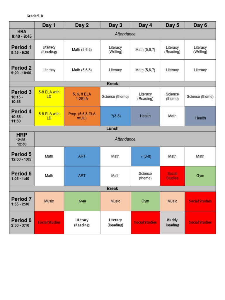 Student Timetable | PDF