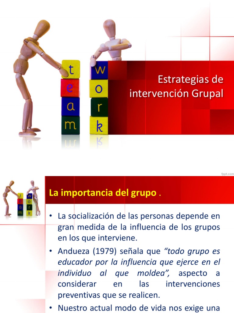 Estrategias de intervención grupal para fomentar el aprendizaje ...