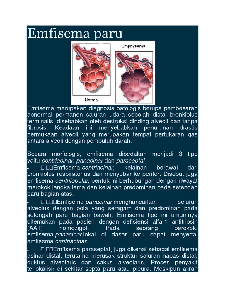 Emfisema Paru | PDF | Sains & Matematika