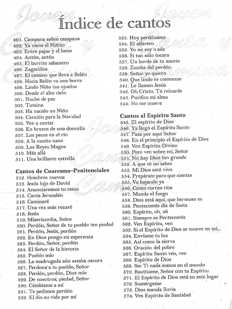 Libro de Cantos | PDF